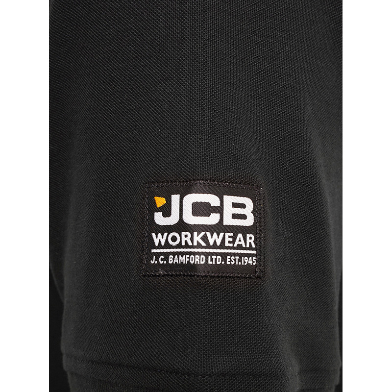JCB Trade Work Polo Shirt Black Medium | Toolstation