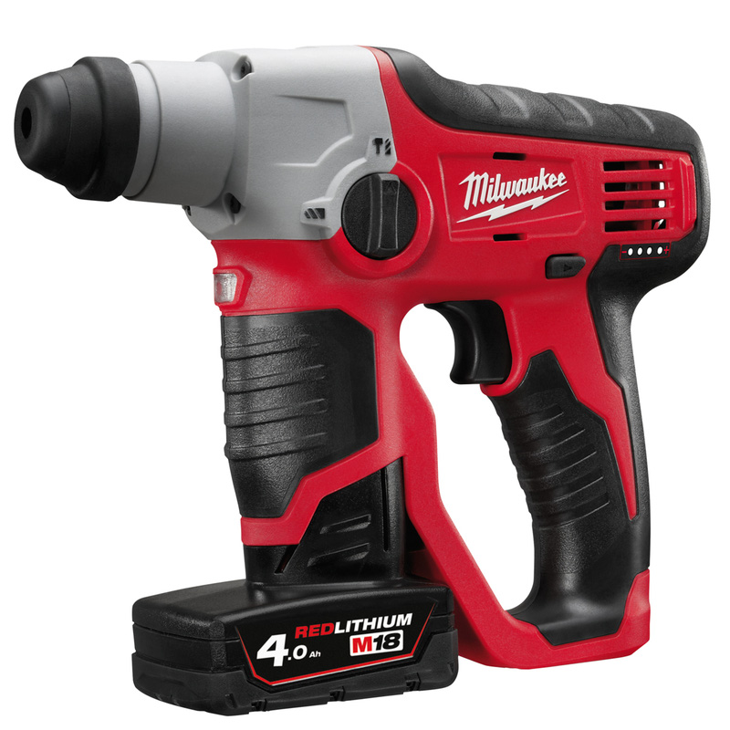 Milwaukee M12 Compact SDS 2 Mode Hammer 2 x 4.0Ah | Toolstation