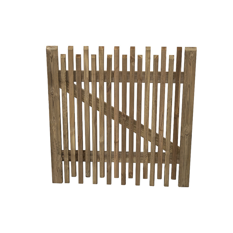 Forest Garden Contemporary Picket Gate 3ft 3' x 3' | Toolstation