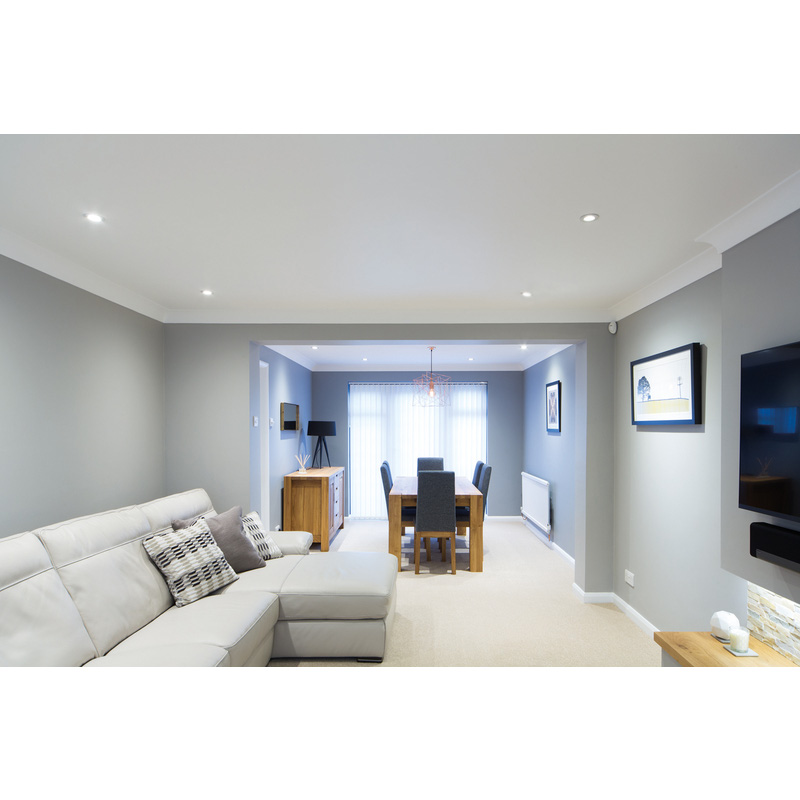 Fire Rated Cast Adjustable GU10 Downlight Satin Chrome | Toolstation