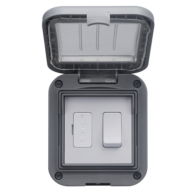 BG IP55 Switched Connection Unit 1 Gang Switched FCU | Toolstation