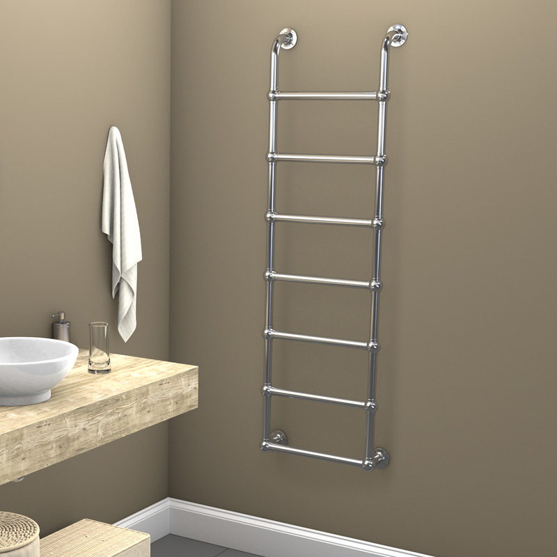 Towelrads Upton Towel Radiator Victorian Chrome 1600 x 500mm | Toolstation