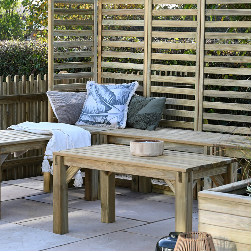 Forest Garden Modular Seating 306cm(w) x 203cm(d) x 180cm (h) approx ...