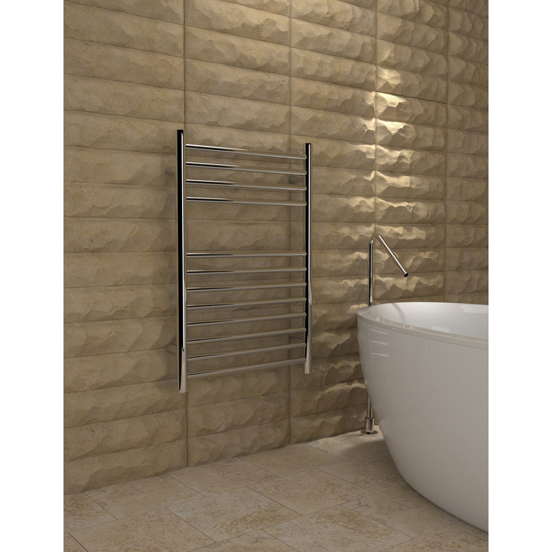 Kudox Lugana Towel Radiator 500 x 750mm Stainless Steel | Toolstation