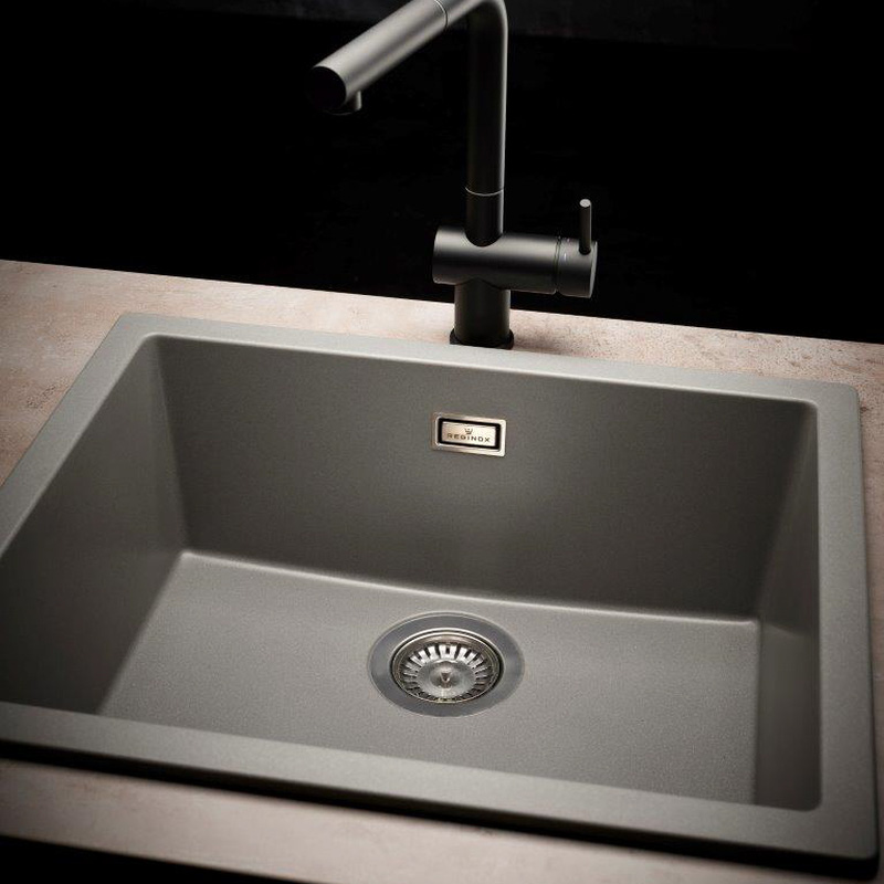 Reginox Amsterdam Composite Kitchen Sink Single Bowl Grey | Toolstation