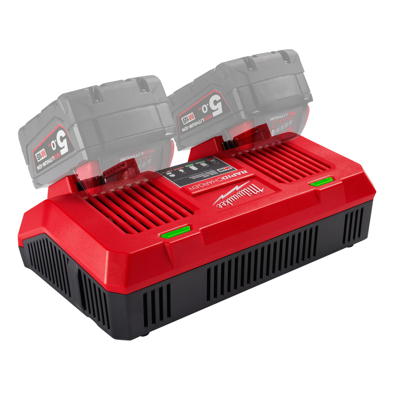 Milwaukee M18DFC Dual Bay Rapid Charger Body Only | Toolstation