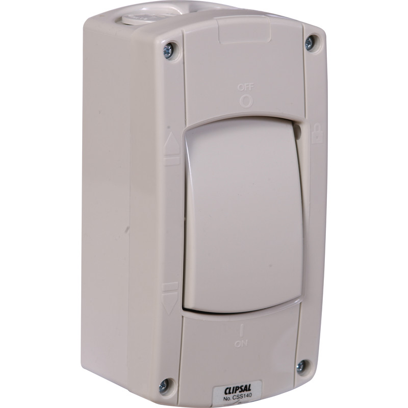 Clipsal CSS340 Surface Mount Triple Pole IP66 40A 500V Switch Isolator ...