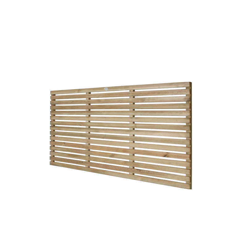 Forest Garden Pressure treated Square Board Fence Panel 6' x 3 ...