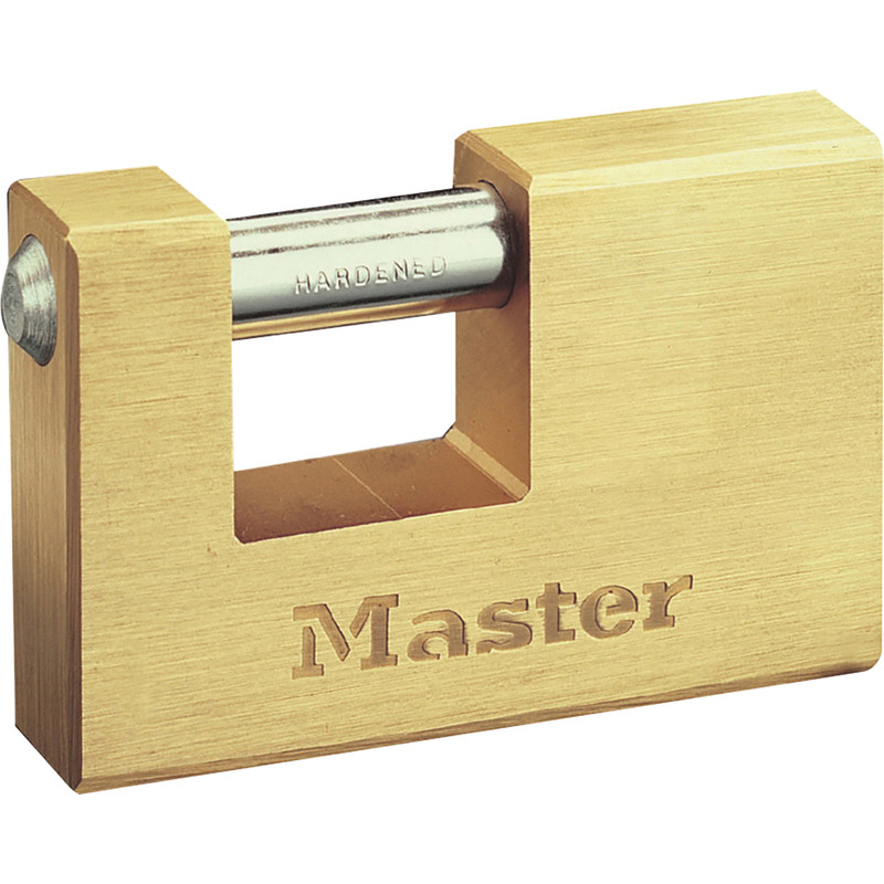 Master Lock Brass Rectangular Horizontal Padlock 63 x 10 x 13mm ...