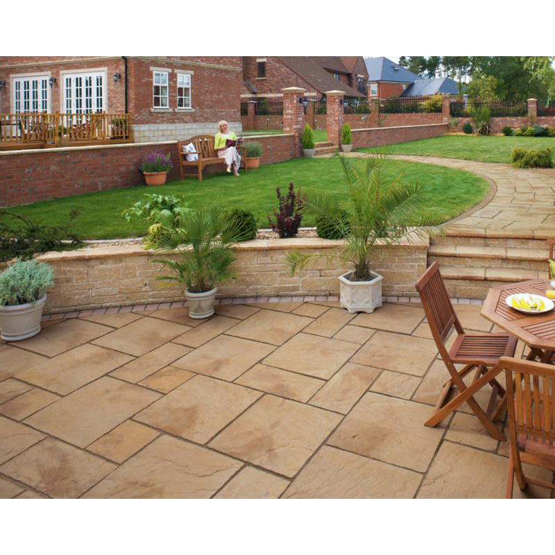 Marshalls Heritage Paving Slabs Yorkstone 600 x 600 x 38mm | Toolstation