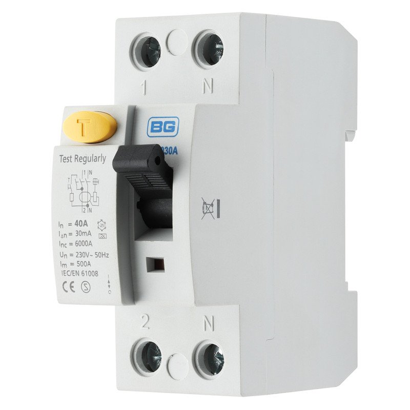BG Incomer Devices 40A 30mA Type A RCD | Toolstation