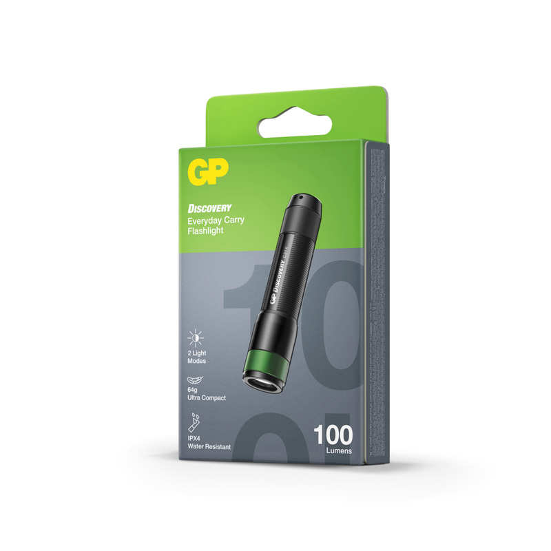 GP DISCOVERY C31X Twin Light LED Torch IPX4 100lm | Toolstation
