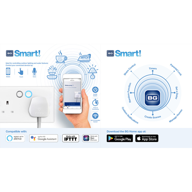 BG Storm Smart Control Weatherproof Socket IP66 2 Gang | Toolstation