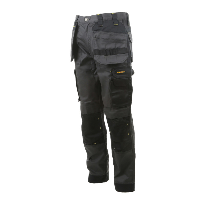 Stanley Austin Stretch Holster Pocket Trousers 32" R Grey/Black ...