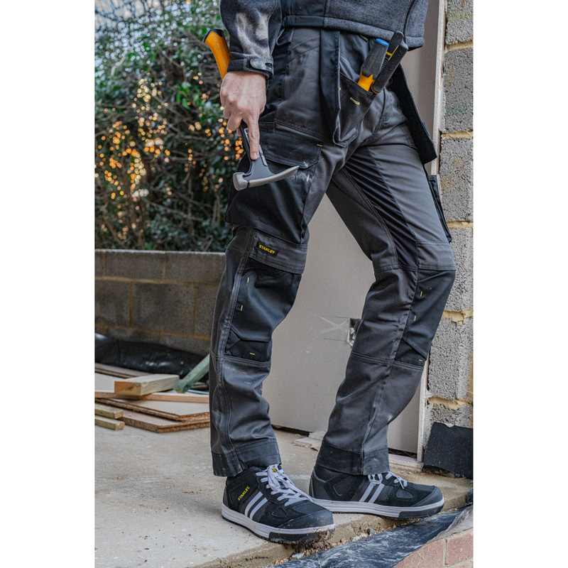 Stanley Austin Stretch Holster Pocket Trousers 32" R Grey/Black ...