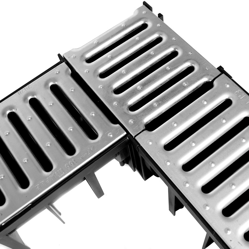 Plastic Corner Unit Black Steel Grating | Toolstation