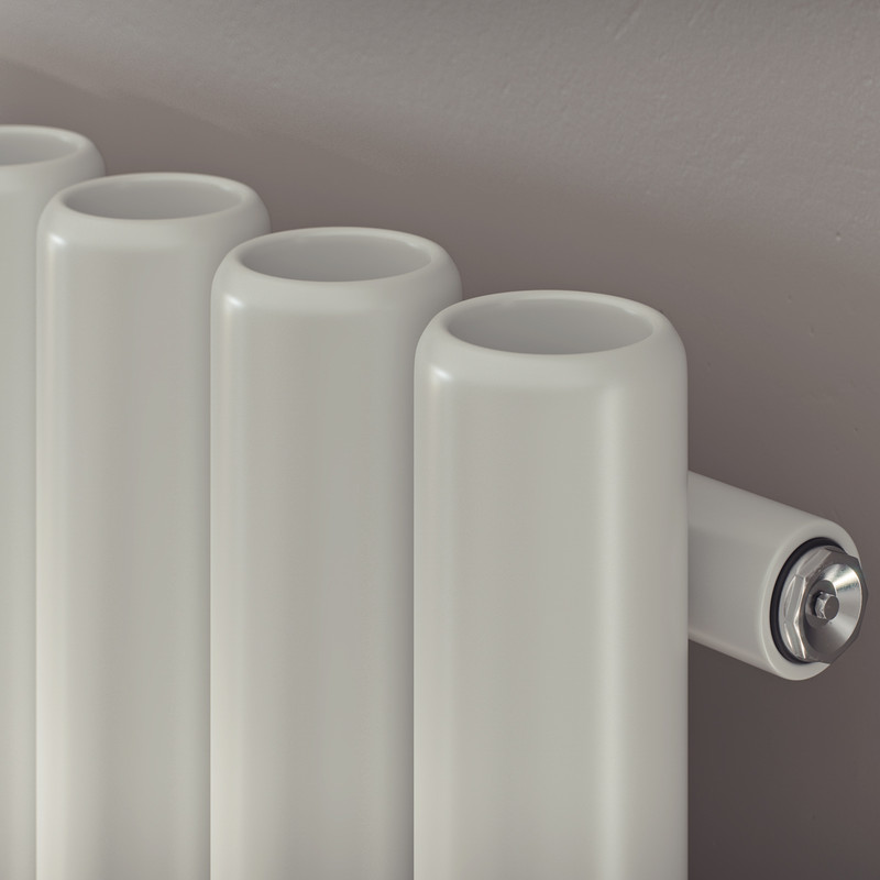 Ximax Devon Round Tube Designer Radiator 1500 x 435mm 3481Btu White ...