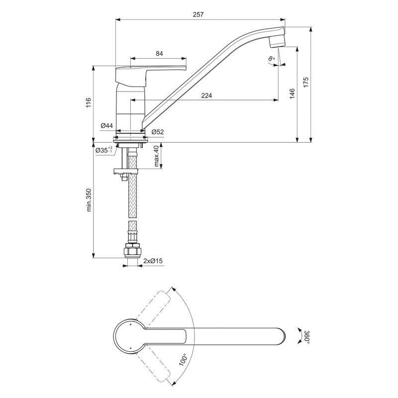 Ideal Standard Calista Mono Mixer Kitchen Tap | Toolstation