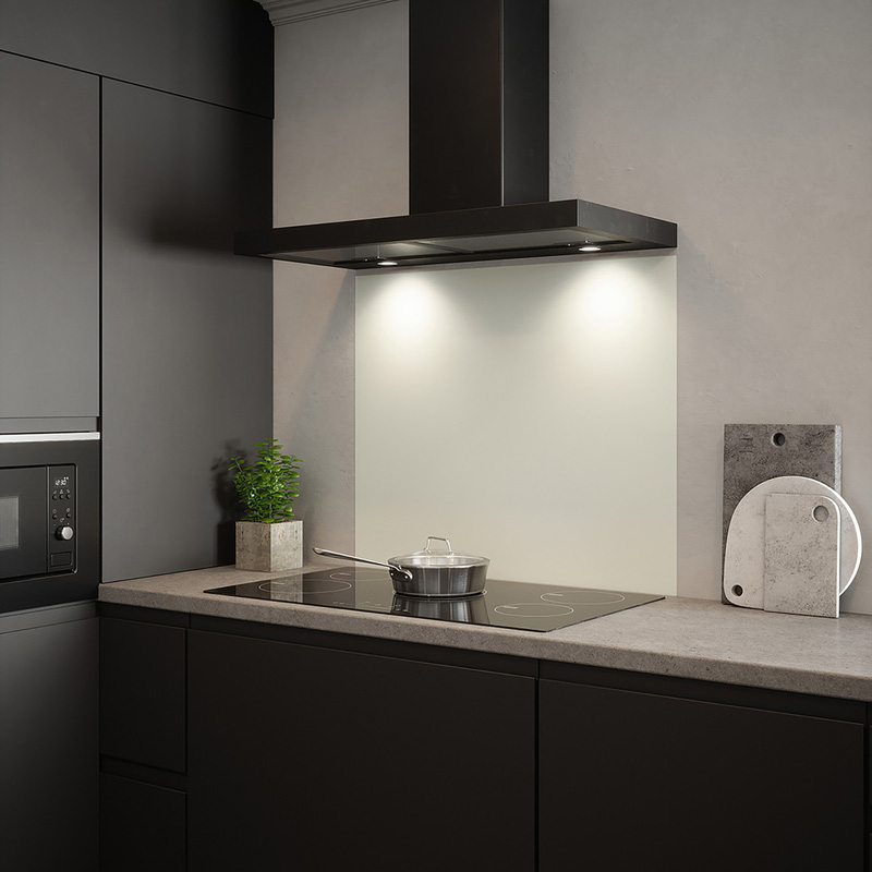 Splashback Matt White Self-Adhesive Glass Splashback 900 x 750mm | Toolstation