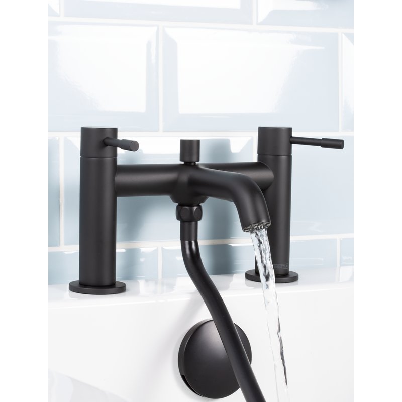Bristan Mila Taps Black Bath Shower Mixer | Toolstation