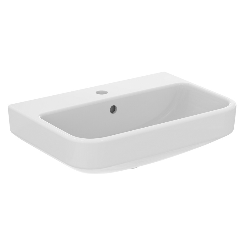 Ideal Standard i.life Compact Basin and Semi-Pedestal 55cm 1 Tap Hole ...