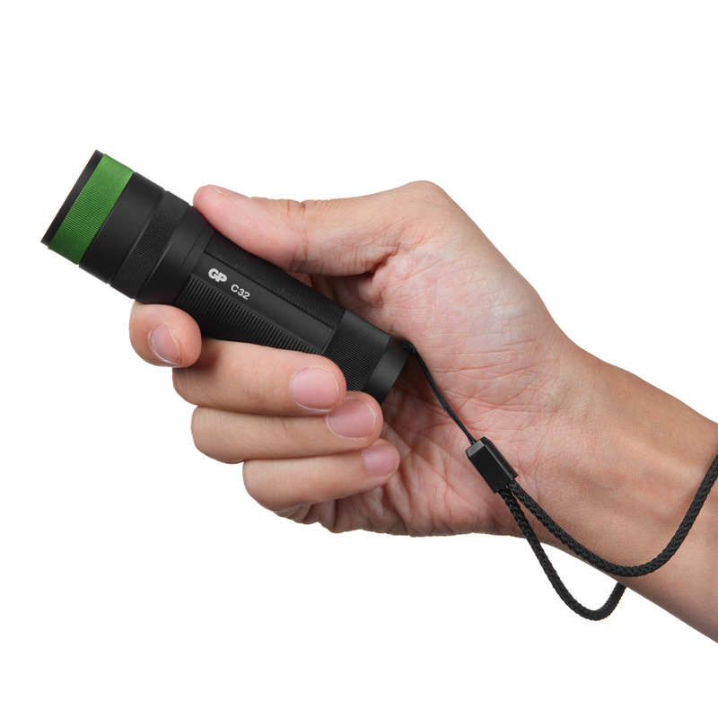 GP DISCOVERY C32 Twin Light + Strobe LED Torch IPX4 300lm | Toolstation