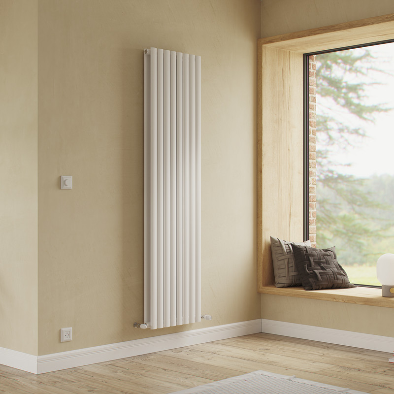 Ximax Bristol Designer Radiator 1800 x 410mm 4147Btu Double White ...