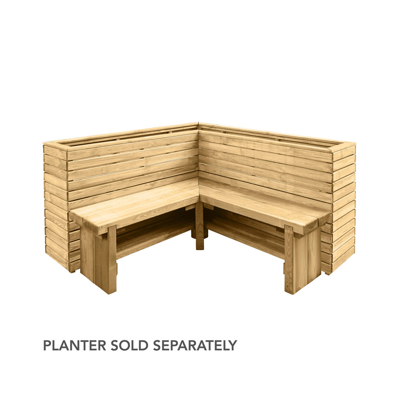 Forest Garden Forest Garden Linear Corner Planter 85 x 160 x 160cm ...
