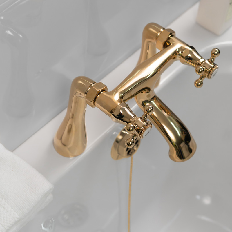Deva Tudor Taps Bath Filler Gold