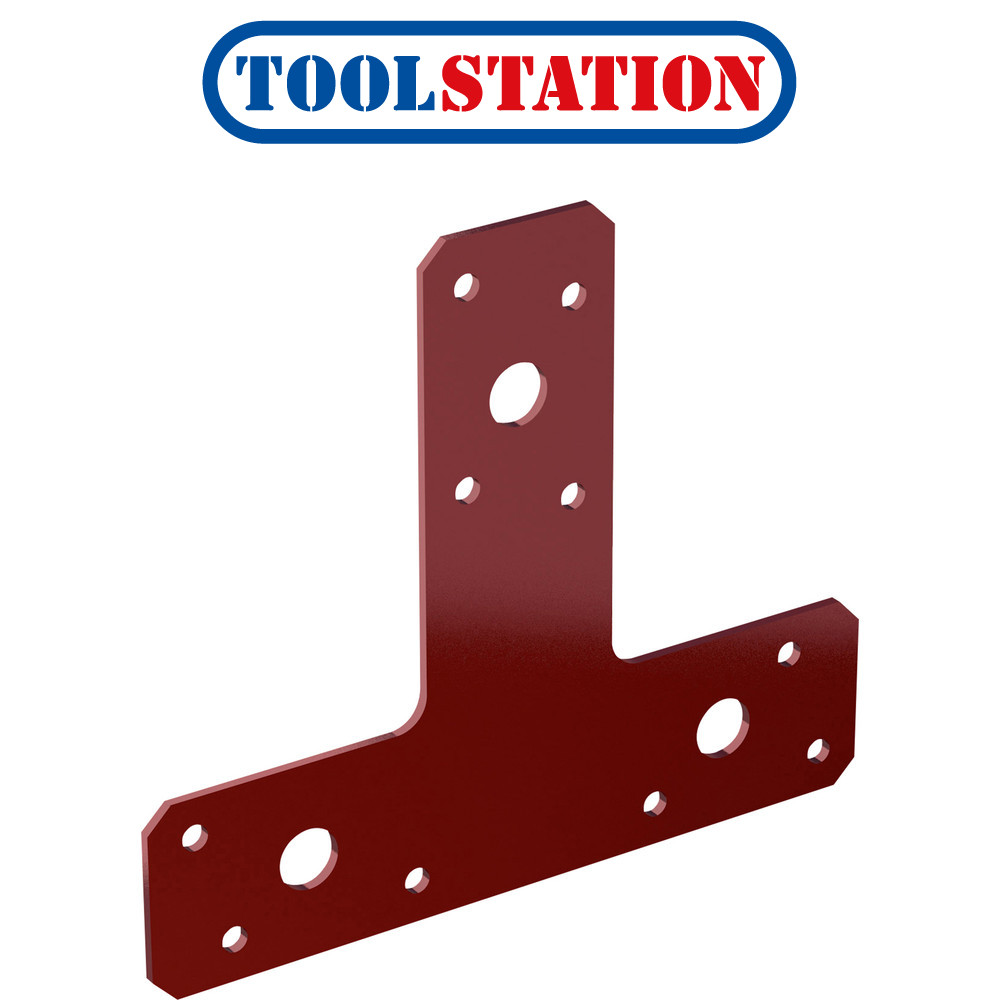 Dual Coated T Bracket 150 x 128 x 38mm wide 5060346394916 | eBay